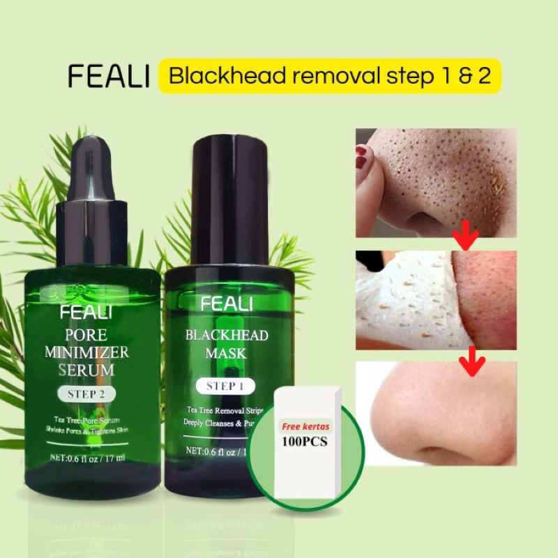 Jual FEALI Step 1 & Step 2 ( Blackhead Mask dan Pore Minimizer Serum ...