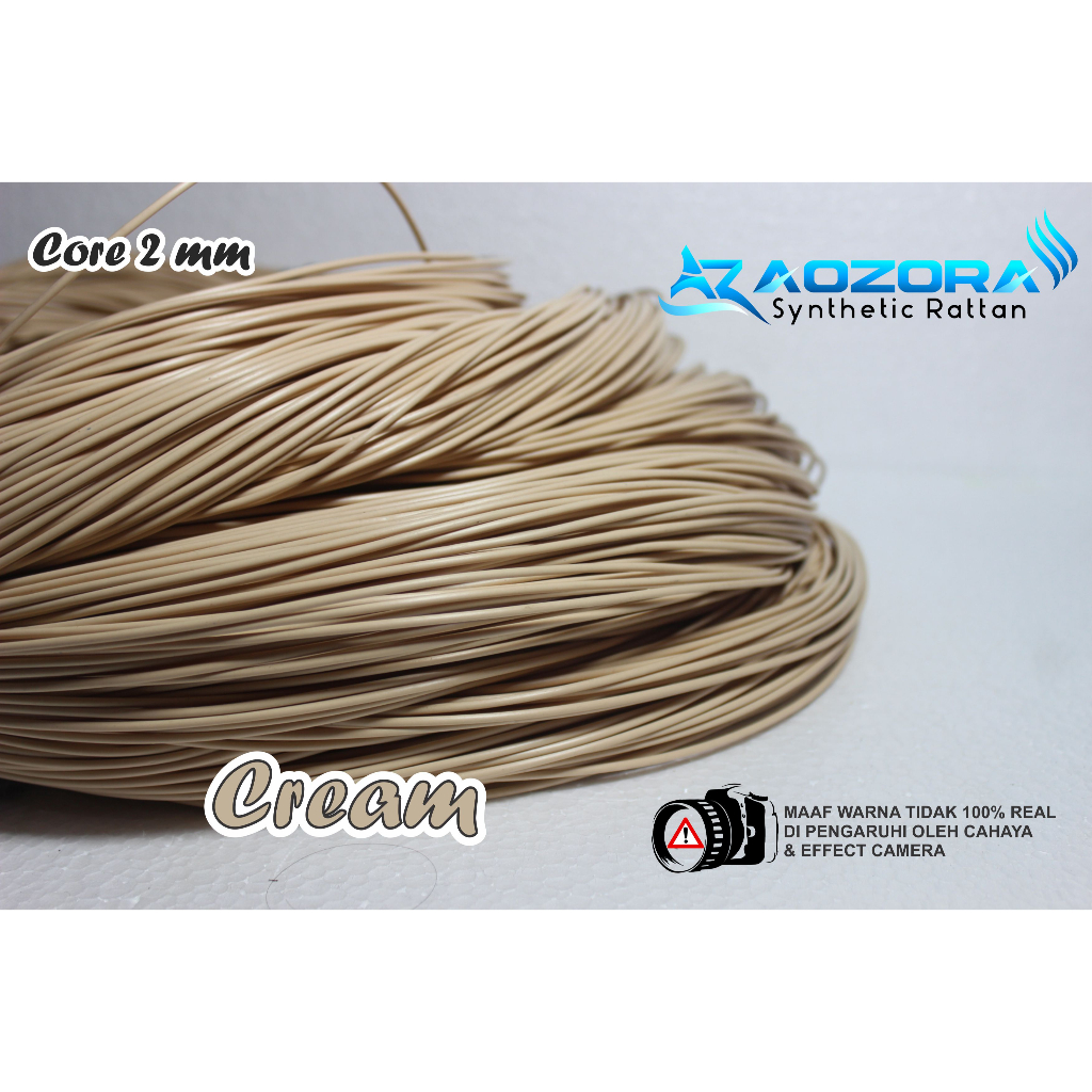 Jual Bahan Anyam Rotan Sintetis Core 2 mm Jenis Bulat ( Standar Lokal ...