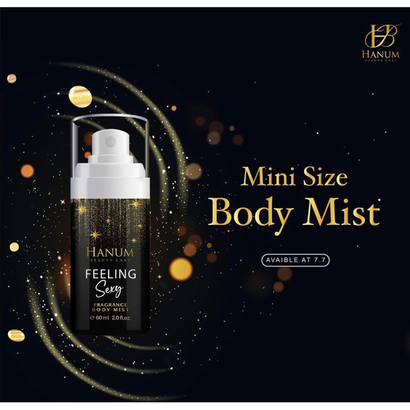 Jual (FREE GIFT) HANUM BEAUTY CARE BODY MIST 60ML FEELING SEXY BY ...