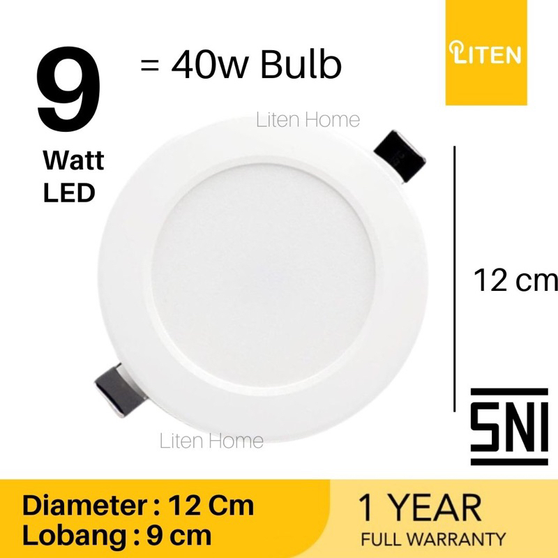 Jual Lampu Downlight Plafon 9w LED 5 Inch 5” / Ceiling Downlight Inbow ...