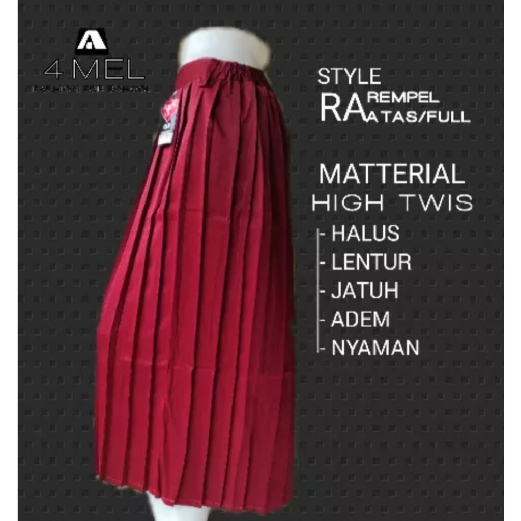 Jual Rok SD Merah Panjang Rempel Seragam Sekolah SD | Shopee Indonesia