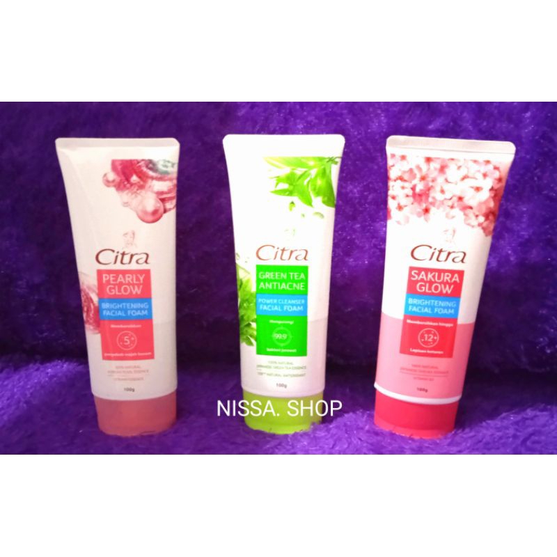 Jual Citra Pearly Glow Brightening Facial Foam 100g | Shopee Indonesia