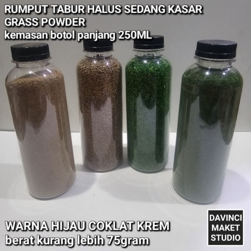 Jual (Botol) Serbuk Rumput Tabur Hijau Coklat Maket Diorama Halus ...