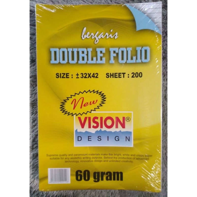 Jual Kertas folio bergaris vision 200 sheet | Shopee Indonesia