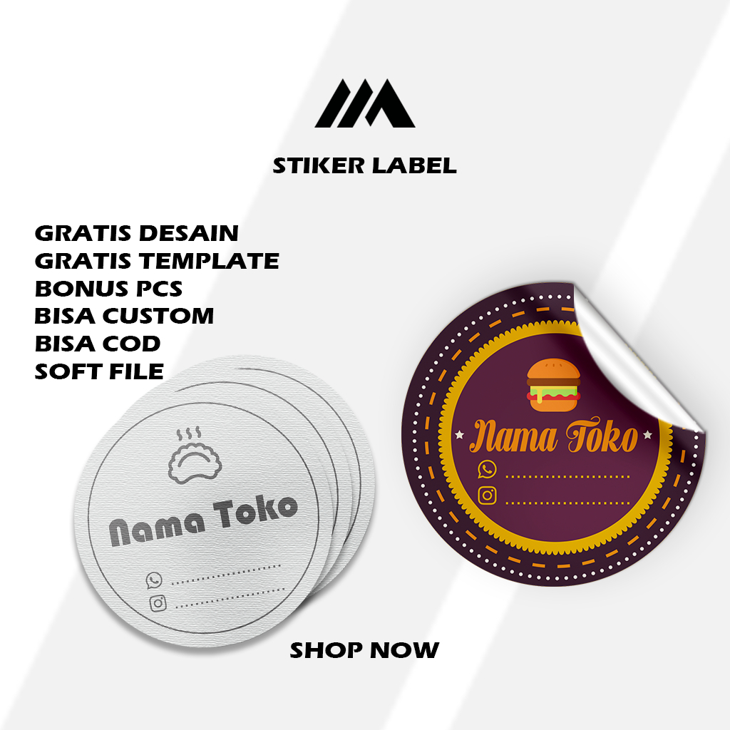 Jual STIKER BULAT STIKER MAKANAN STIKER CUTTING STIKER POTONG BULAT ...