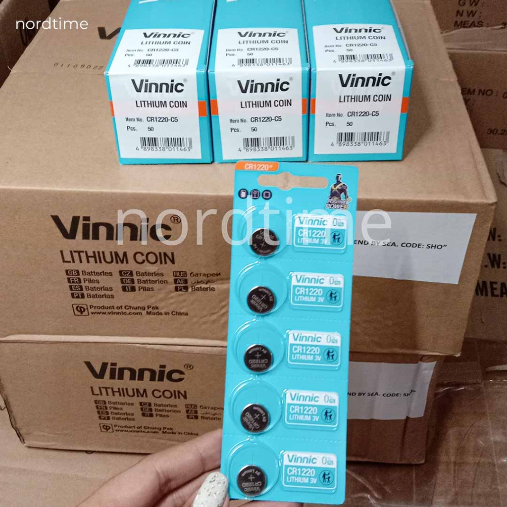 Jual Vinnic CR1220 / CR 1220 Original Baterai Vinnic Kancing Batre Battery Batrai Jam Tangan ...