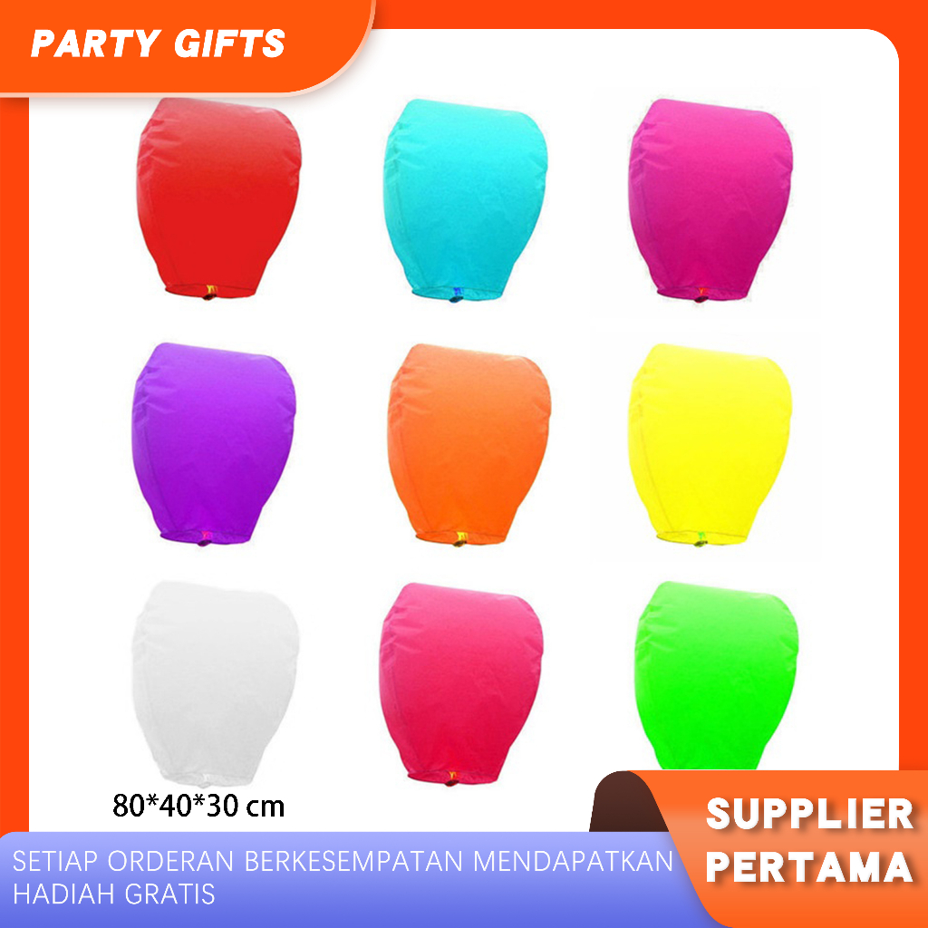 Jual Lampion Terbang Flying Sky Lanterns Lentera Terbang Warna Warni ...