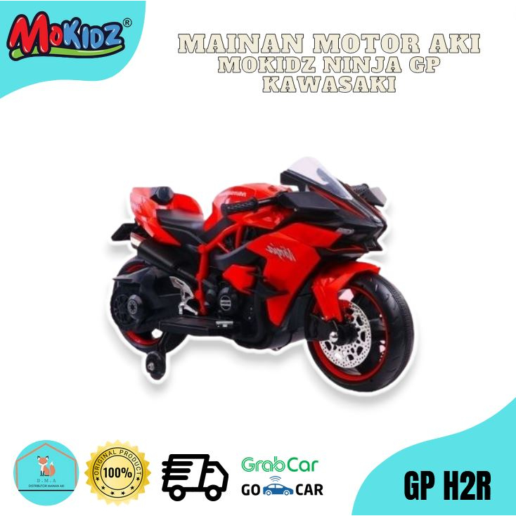 Jual Mainan Anak Motor Aki Ninja GP Mokidz H2R Kawasaki | Shopee Indonesia