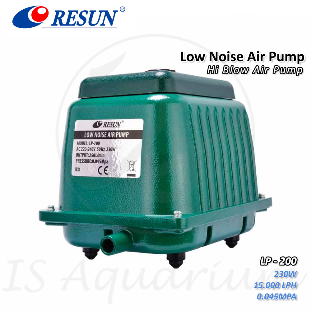 Jual Resun LP-200 Air pump pompa udara Silent Aerator Hi Blow LP200 ...