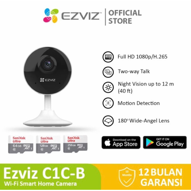 Jual CCTV EZVIZ C1C-B 2MP ( Indoor ) | Shopee Indonesia