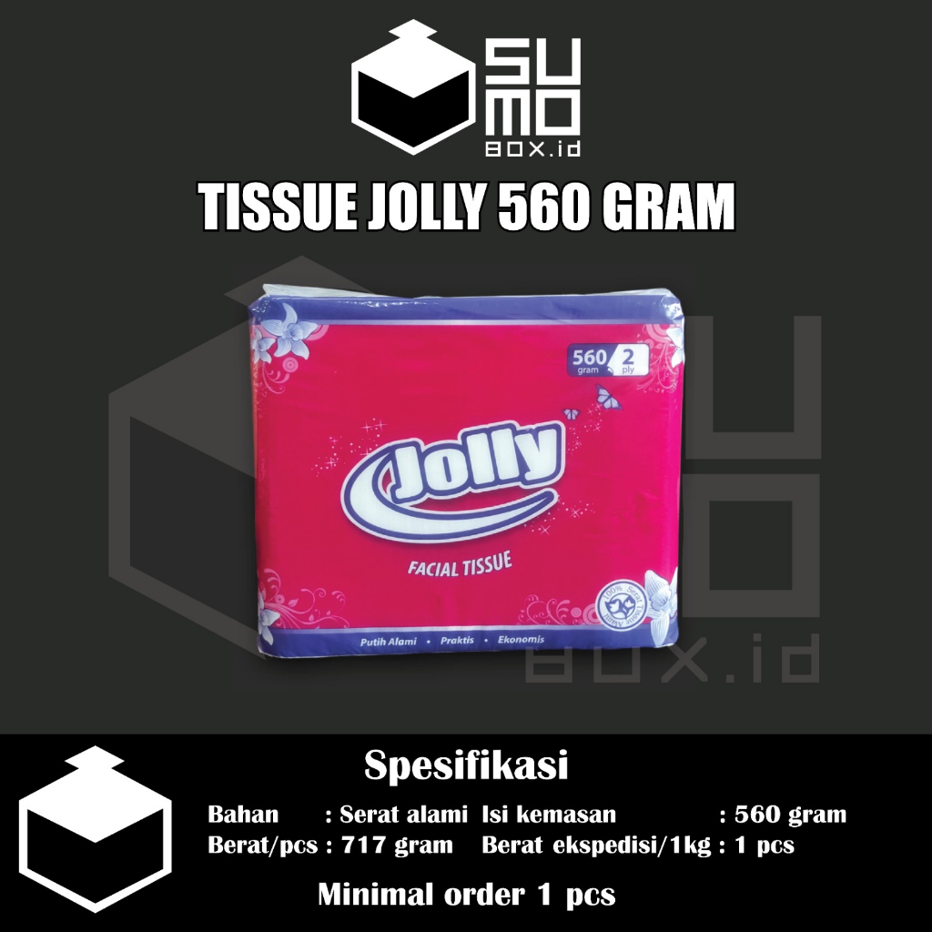Jual Tissue JOLLY Kiloan 560 gram 2 ply / Tisu Wajah Facial Murah ...