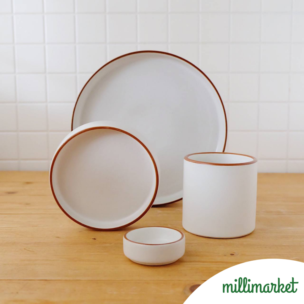 Jual YUMI SET SERIES / mangkok piring Gelas sumpit set keramik modern ...