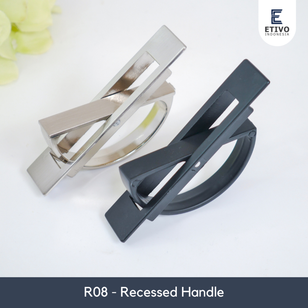Jual R08 Rotating Recessed Handle Hidden Tarikan Laci Tanam | Gagang ...
