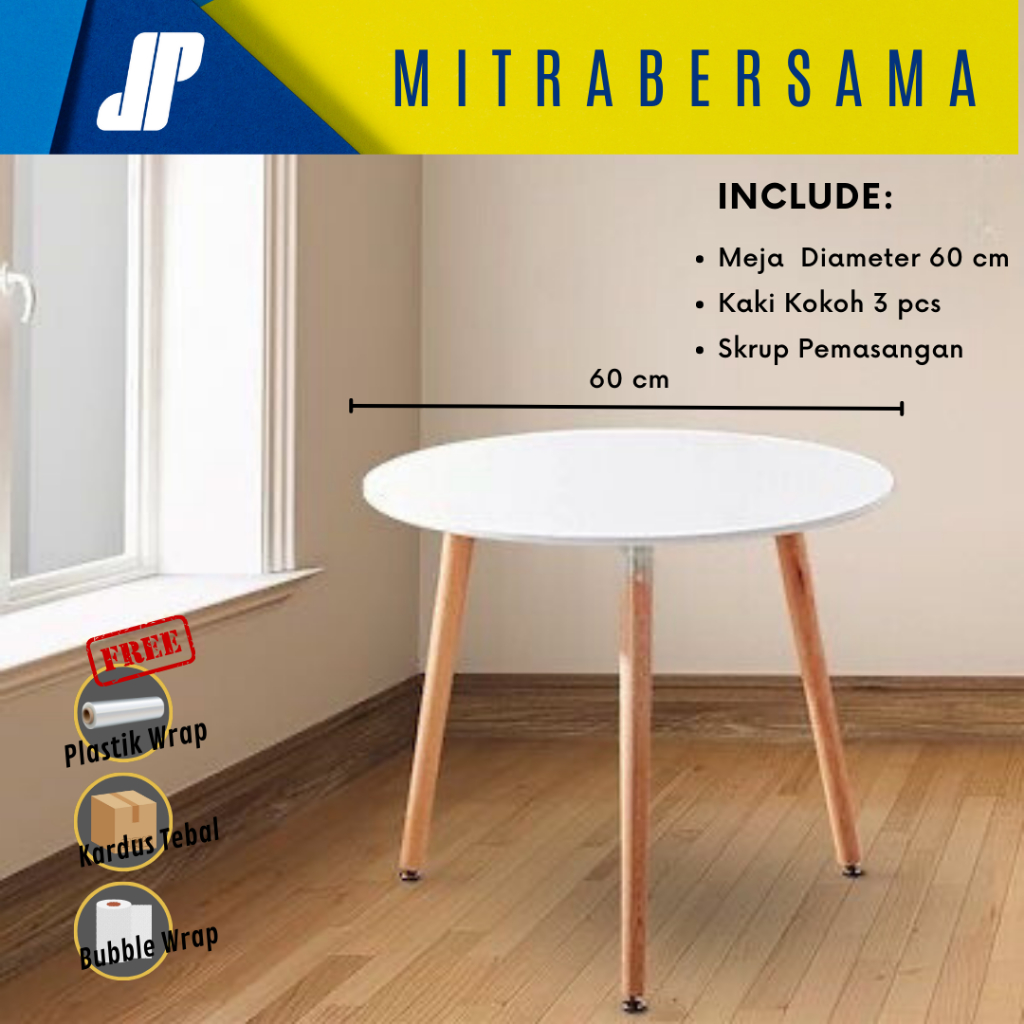Jual MEJA BULAT (ROUND TABLE) BESAR RUANG TAMU MINIMALIS BUNDAR MEJA ...
