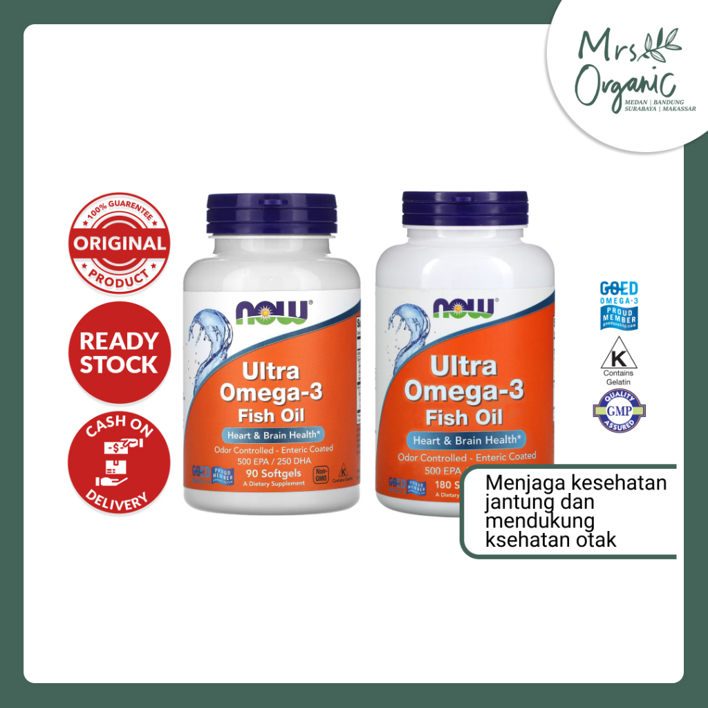 Jual Now Vitamin Ultra Omega 3 fish oil 500 EPA 250 DHA 90 180 Softgels | Shopee Indonesia