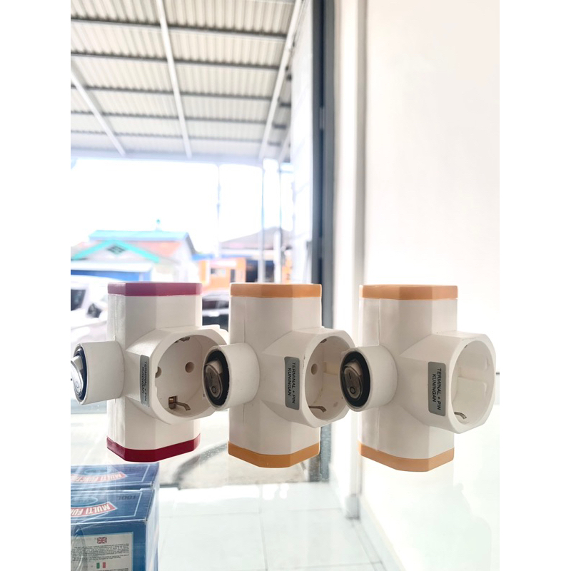 Jual terminal T loyal saklar 3 lubang besar | Shopee Indonesia