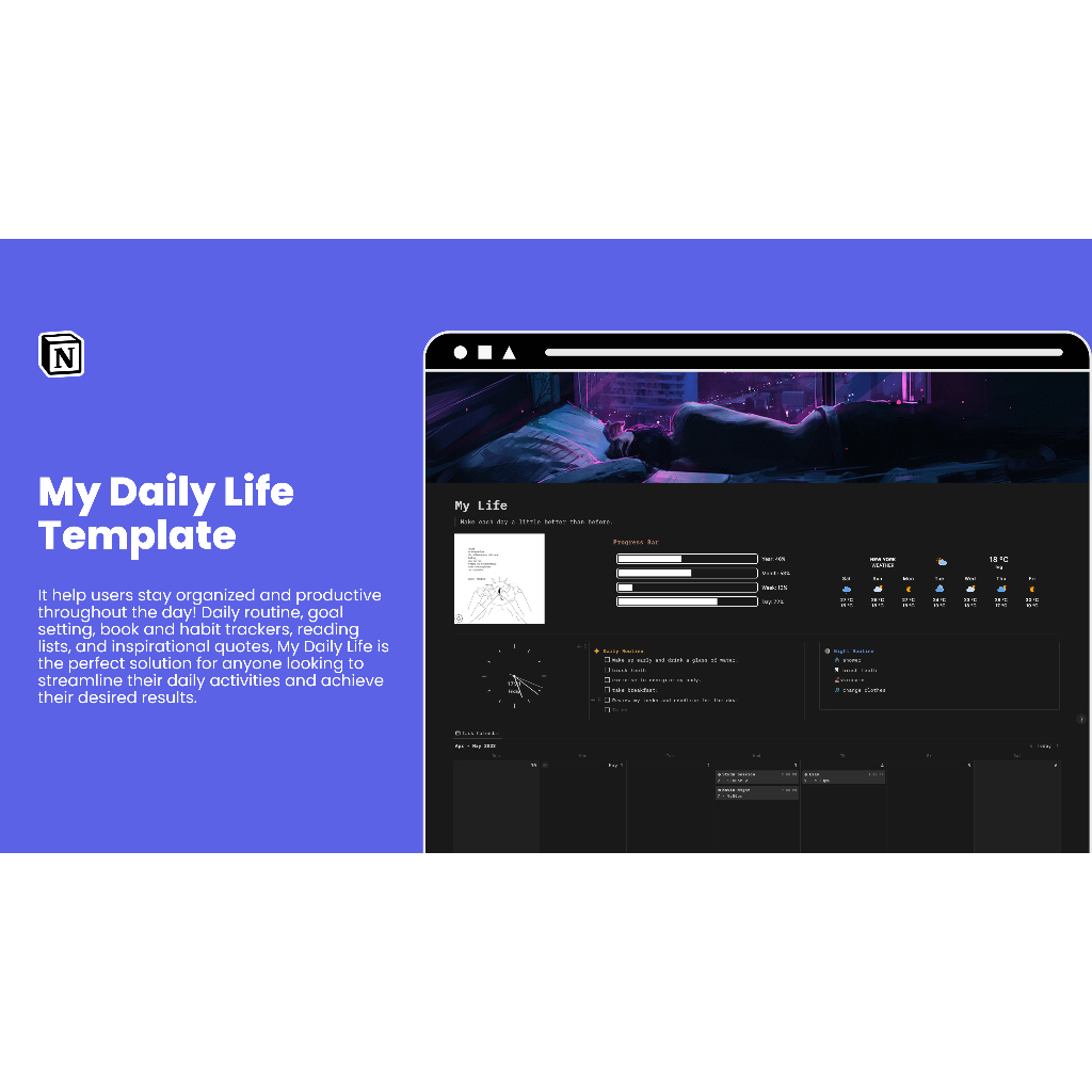 Jual My Daily Life Template ☀️ | ️ Notion Template | Atur Kehidupan ...