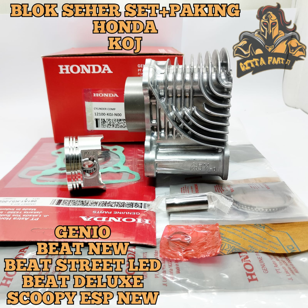 Jual ORIGINAL CYLINDER BLOK SEHER PISTON RING KOMPLIT PAKING SET HONDA KOJ KUALITAS ASLI ...