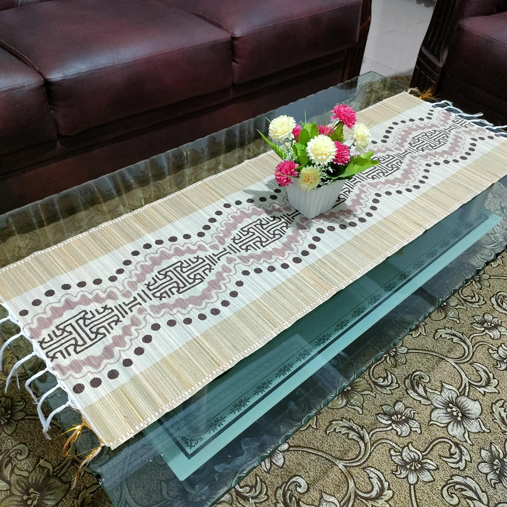 Jual Taplak Meja Tamu Tenun Mendong Table Runner Lebaran Aesthetic ...