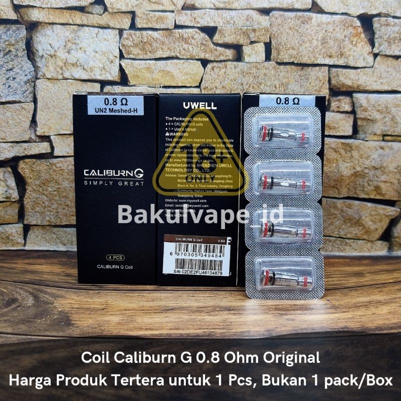 Jual Coil Uwell Caliburn G 0.8 Ohm Original For Gk2 / Koko prime / G2 ...