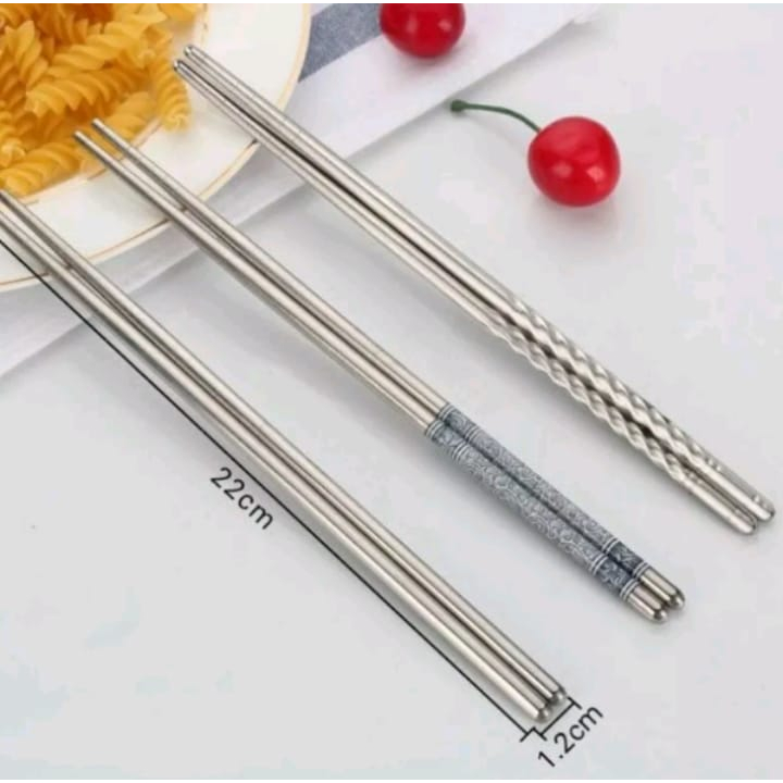 Jual SUMPIT MAKAN STAINLESS KOREA 22 cm | Shopee Indonesia