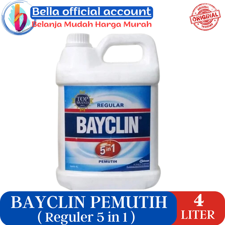 Jual BAYCLIN Pemutih Pakaian Regular 4 Liter - 4000 ml | Shopee Indonesia