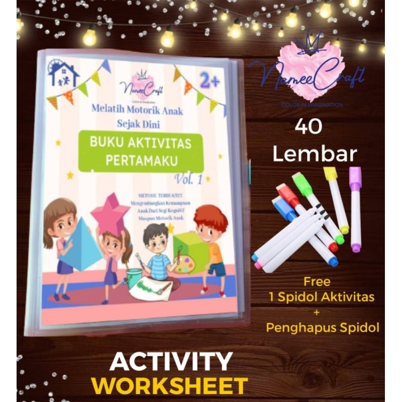 Jual BUKU AKTIVITAS PERTAMAKU WORKSHEET WIPE AND CLEAN Vol.1 || Buku ...