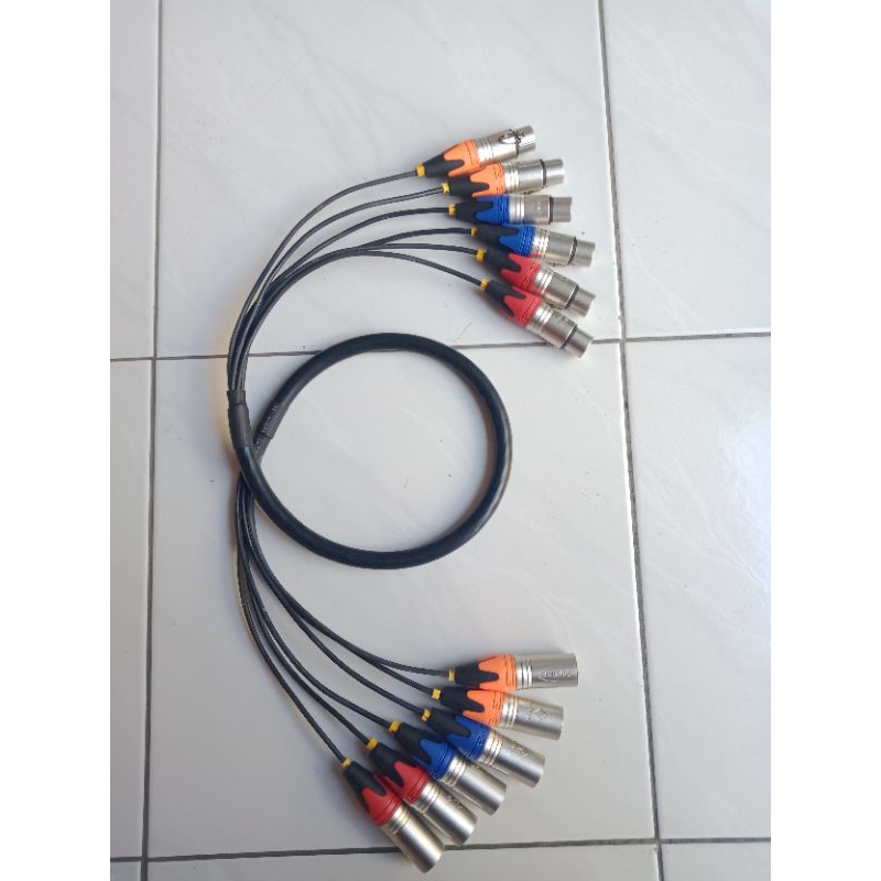 Jual kabel input snake isi 6 makita 1.2.3 meter jeck canon XLR | Shopee ...