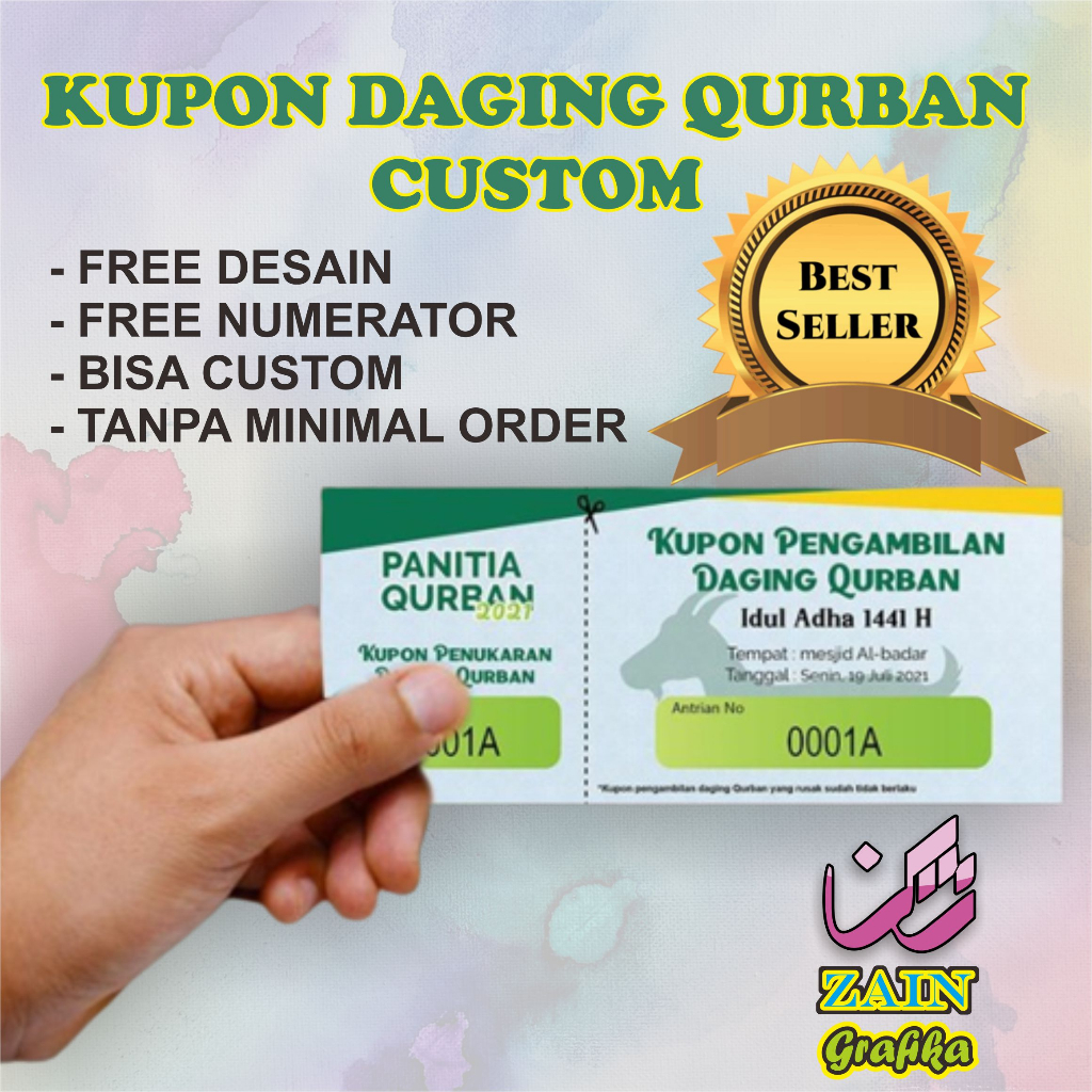Jual kupon daging qurban custom kupon kurban tiket qurban tiket qurban ...