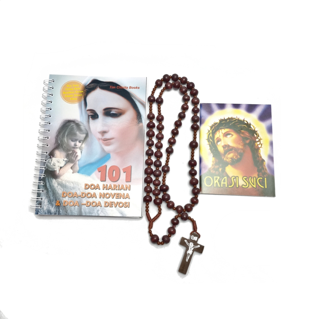 Jual Paket Buku Doa Katolik: Buku Doa + Orasi Suci + Rosario Bulir ...