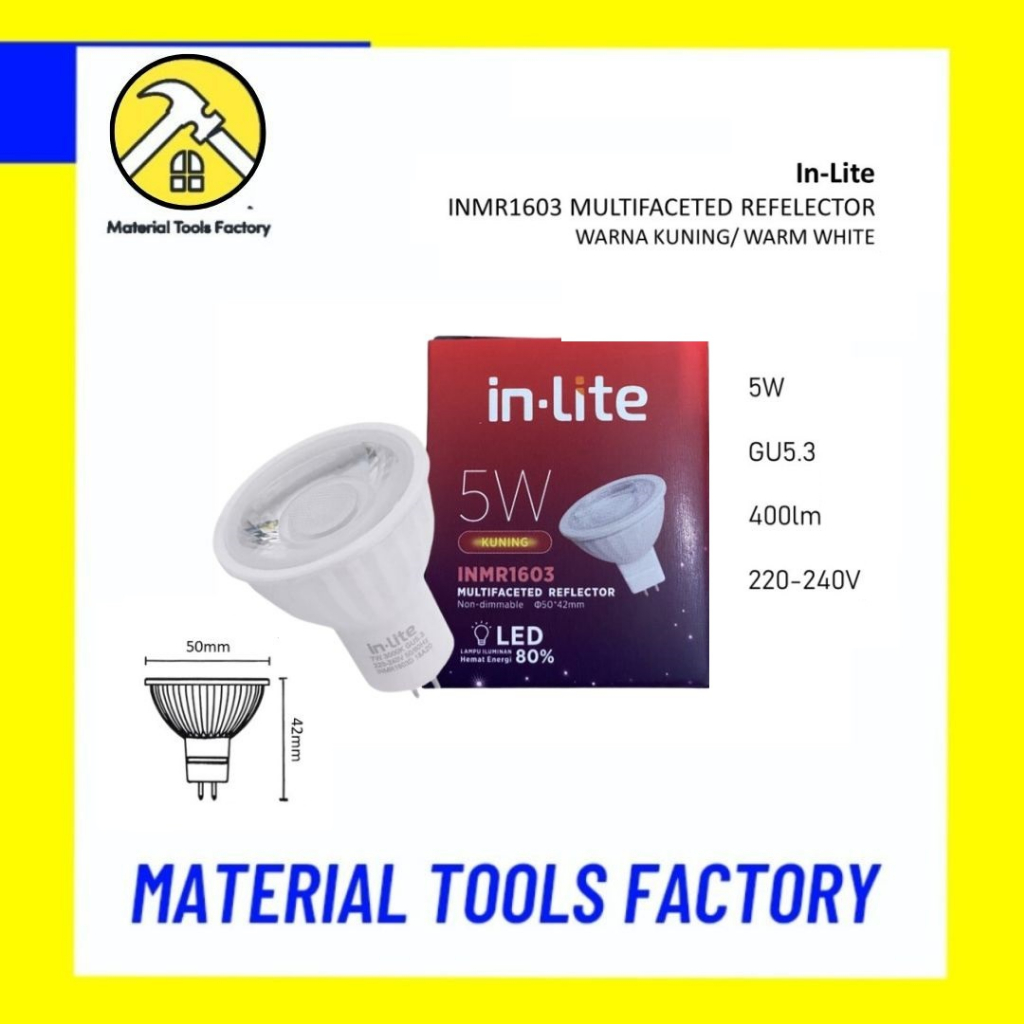 Jual InLite Lampu LED Spot MR16 220VOLT 5 WATT 5W Spotlight MR1603 220V ...