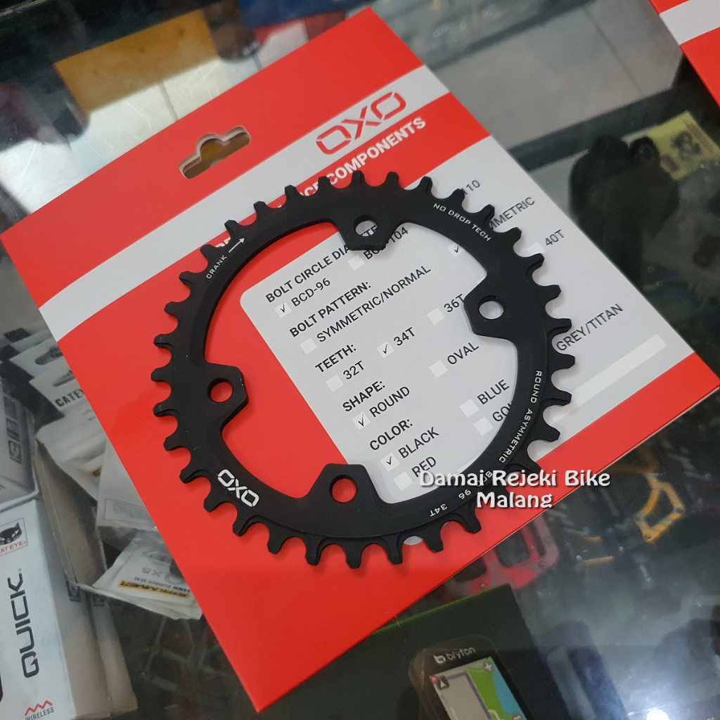 Jual OXO Chainring Crank single BCD 96 Asimetrik Asymmetric 32T 34T 36T 38T | Shopee Indonesia