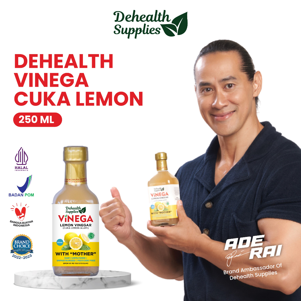 Jual Vinega Cuka LEMON 250ml (Botol Kaca) | Shopee Indonesia