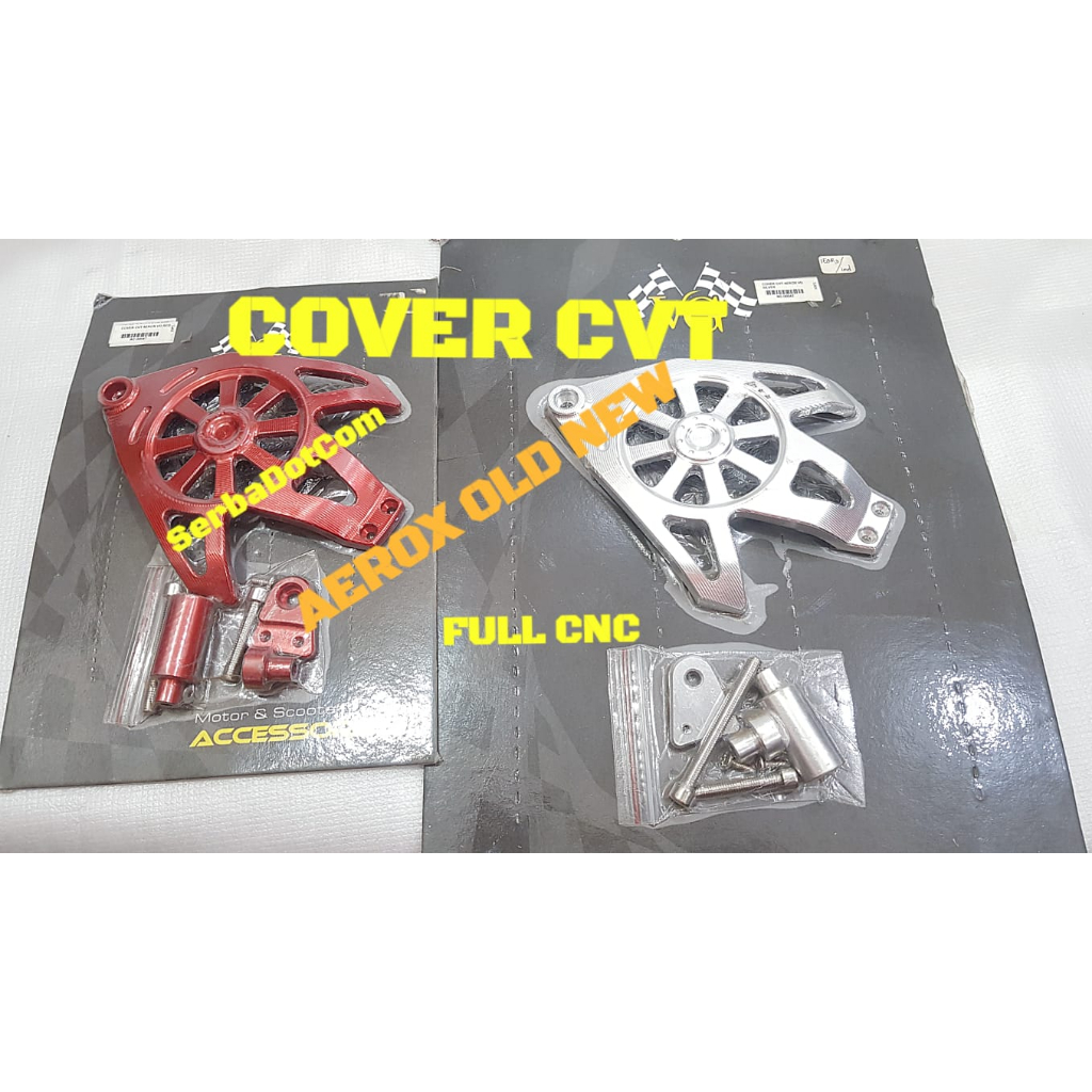 Jual COVER CVT AEROX PELINDUNG CVT AEROX OLD NEW VG FULL CNC SILVER RED ...
