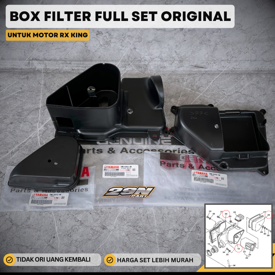 Jual BOX FILTER UDARA FULL SET RX KING RXKING RXK RXS | ORIGINAL YGP ...