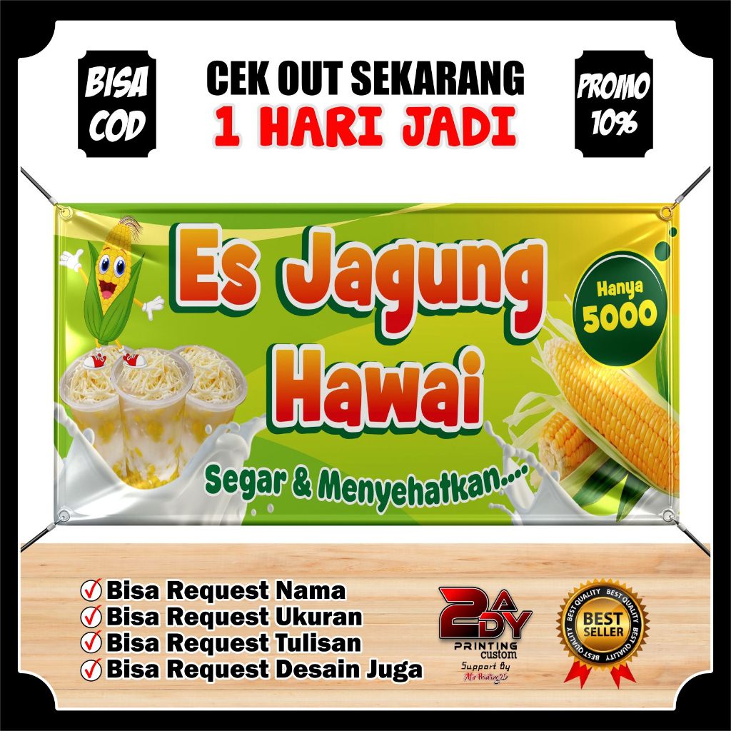 Jual Terlaris - Spanduk Es Jagung Hawai Viral Kekinian Masa Kini Banner ... Jual Terlaris - Spanduk Es Jagung Hawai Viral Kekinian Masa Kini Banner ...
