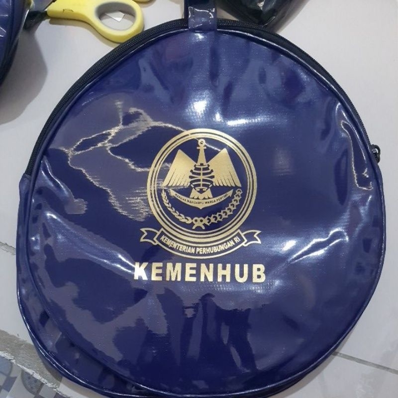 Jual sarung topi Pet / Pad / Ped Perhubungan Biru Kemenhub Dishub ...