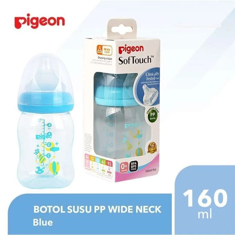 Jual Pigeon Botol Wide Neck Wideneck Peristaltic Plus Nipple Botol Asi 160ml 160 ml Satuan ...
