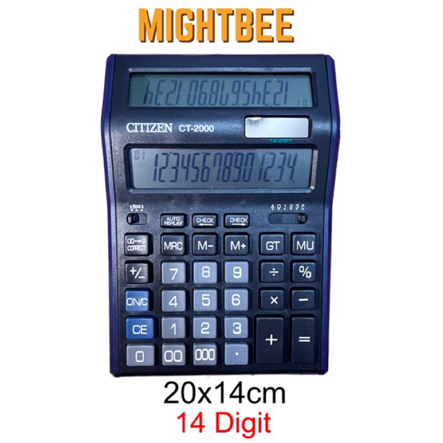 Jual Kalkulato ClTlZEN CT 2000 - Kalkulator Besar - Kalkulator 2 Layar ...