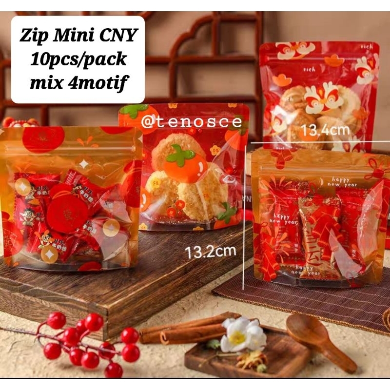 Jual 10pcs Mini Zip Lock Stand Pouch Cookies Kue Kering Cokelat Permen ...