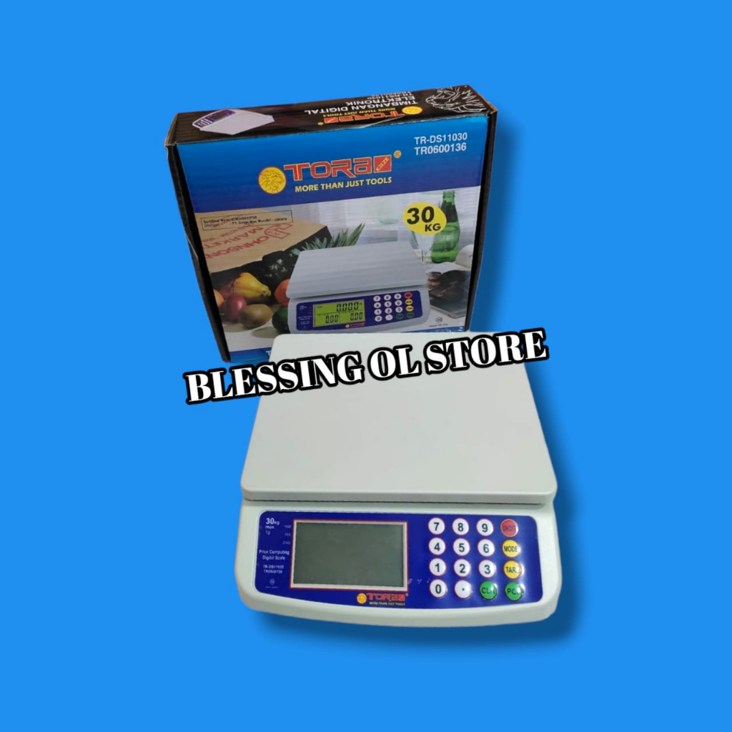 Jual Timbangan digital dagang sayur buah electronic scale 30kg TORA ...