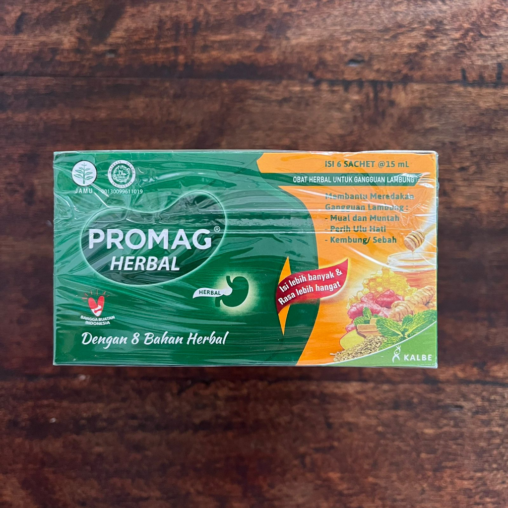 Jual Promag Herbal Obat Maag Gangguan Lambung Box Isi 6 Sachet 15 ml ...