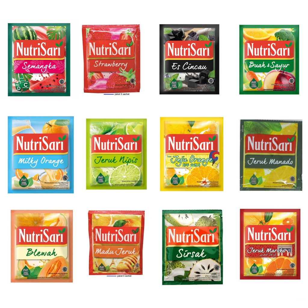 Jual Nutrisari Minuman Serbuk Aneka Rasa isi 10Pcs Per Renceng | Shopee ...