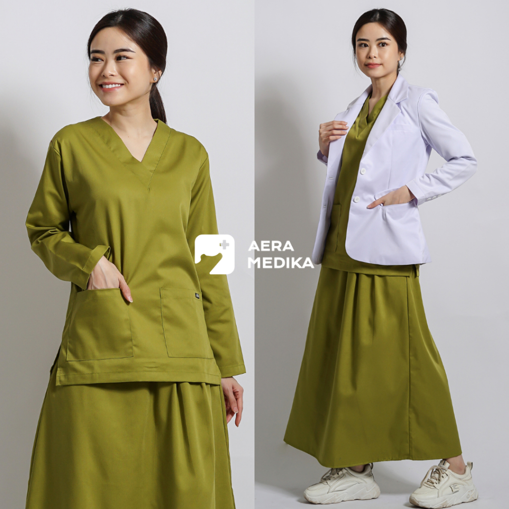Jual (4L) SET ROK- Baju Jaga / Perawat / Dokter / Seragam Medis / OK ...