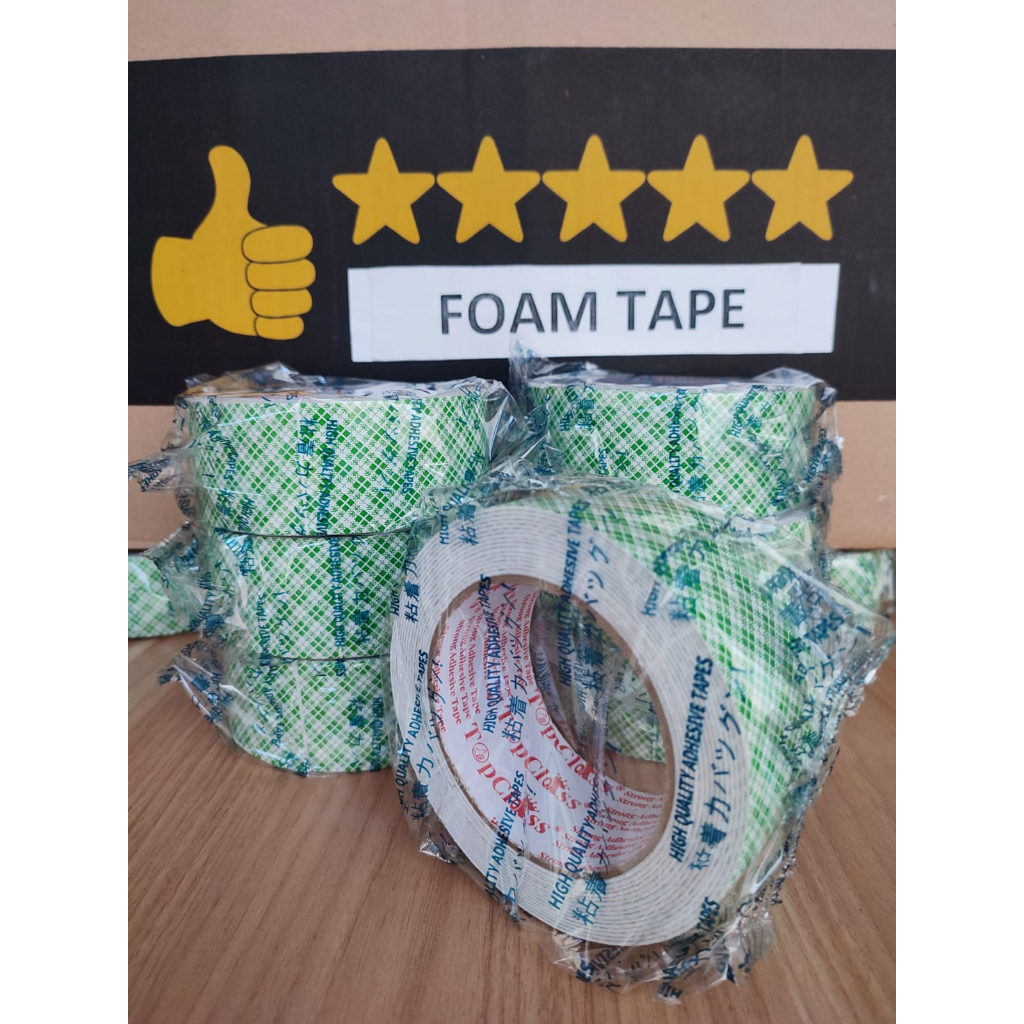 Jual DOUBLE FOAM TAPE PUTIH 2 inch (44mm x 5 meter) FOAM BUSA PUTIH ...