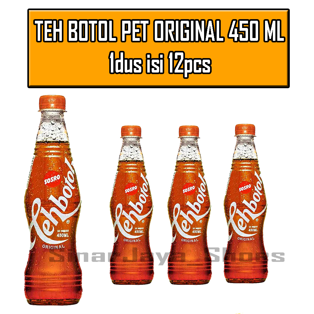 Jual Teh botol Sosro pet originals 450 ml isi 12 Pcs | Shopee Indonesia