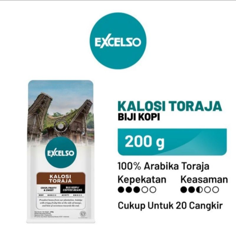Jual Excelso Kalosi Toraja Biji 200gr / Biji Kopi Kalosi Toraja 200gr ...