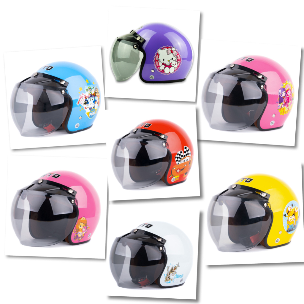 Jual Helm Bogo Retro Anak Cowo Cewe Lucu Viral Premium SNI Karakter ...