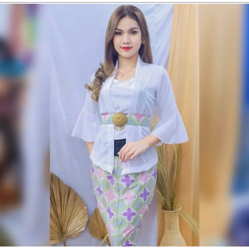 Jual Kebaya rumbaiii polos Kebaya bali tangan lonceng polos Kebaya ...