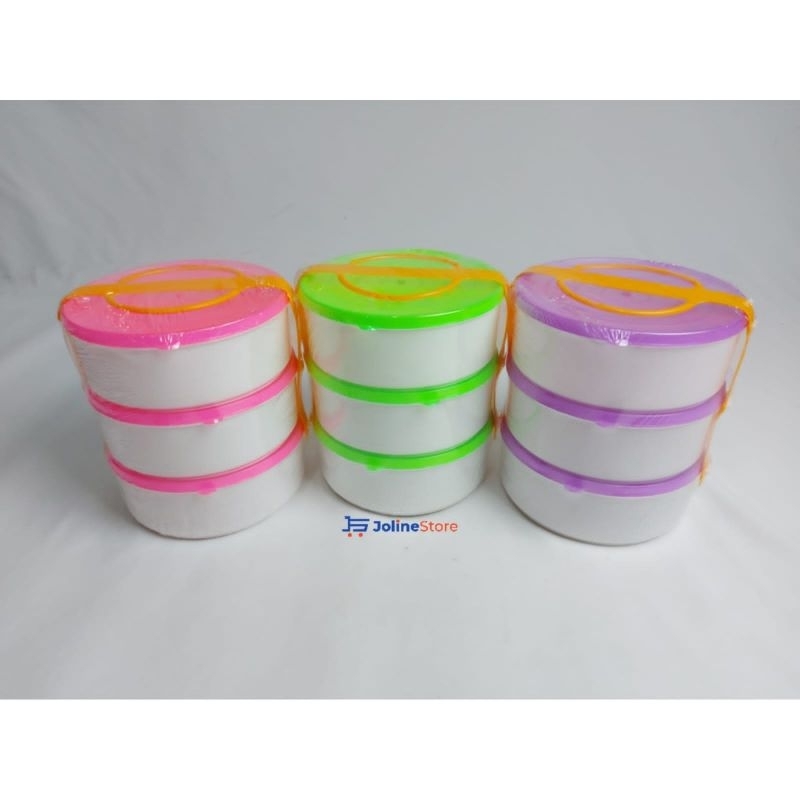 Jual Rantang Plastik 3 Susun - Bekal - Lunch Box - Tempat Makan ...
